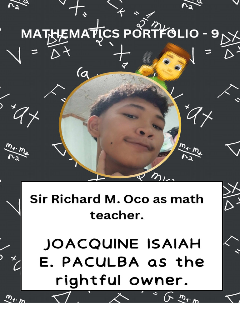 Joacquine Isaiah E. Paculba | PDF