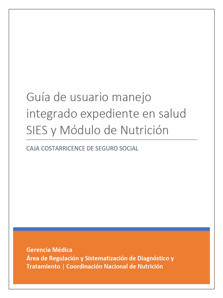 Guía de Uso del SIES en Nutrición | PDF | Obesidad | Cuidado de la salud