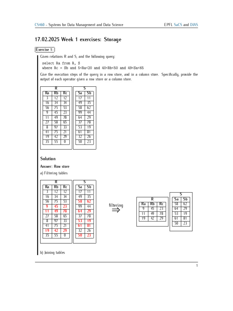 Week1 Exercises Solutions | PDF | Data Management | Computer Science