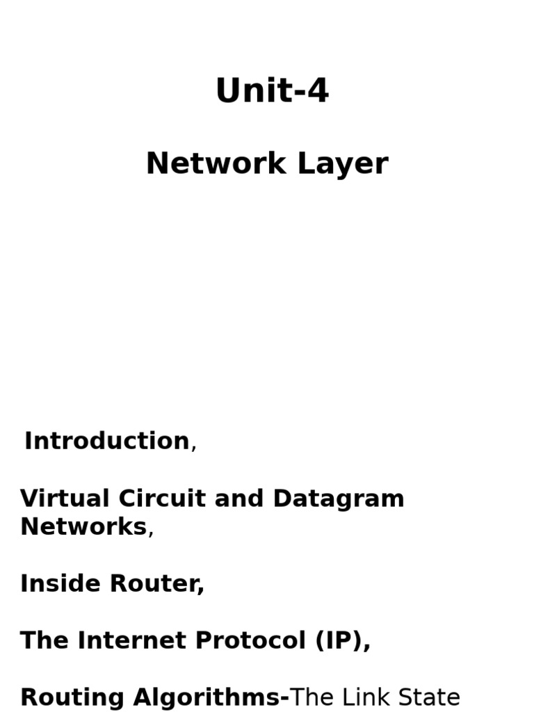 UNIT 4 | PDF | Internet Protocols | Computer Network