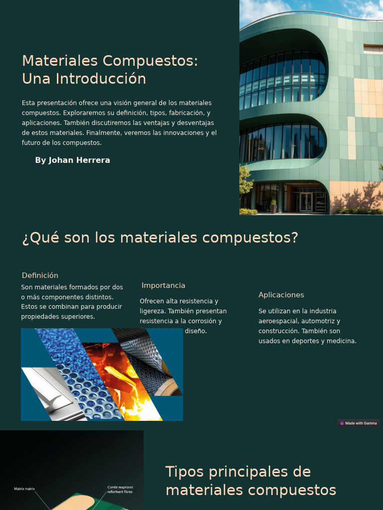 Introducción a Materiales Compuestos | PDF | Material compuesto ...