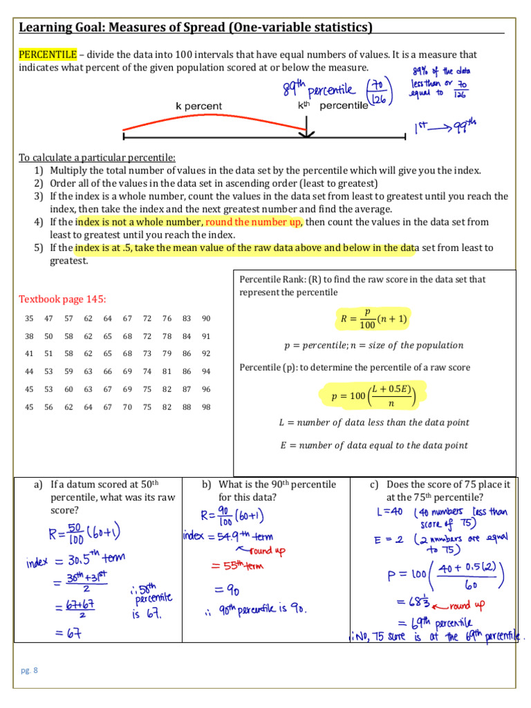 3.4 Measure of Spread Part 1 | PDF | Statistical Analysis | Teaching ...