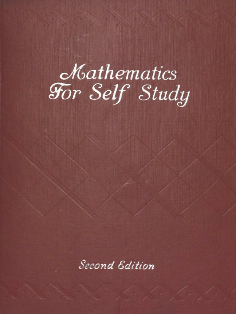 Mathematics For Self Study | PDF