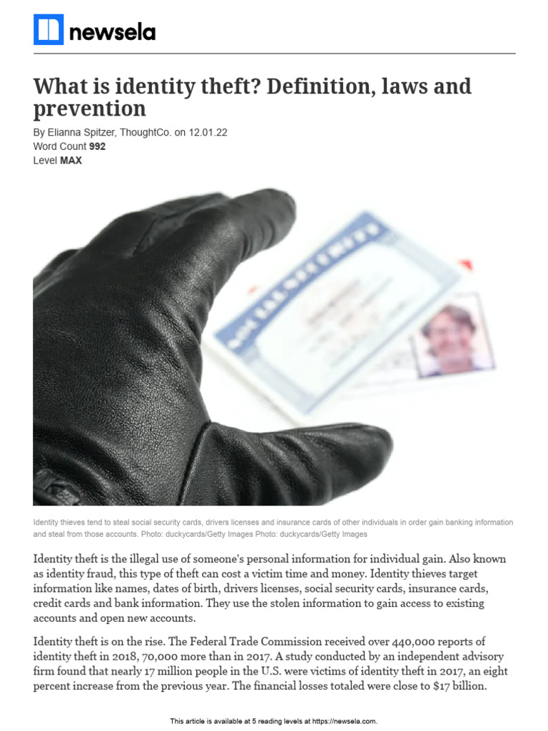 Httpsprod Newsela Media.s3.Amazonaws.compdfslib Identity Theft ...