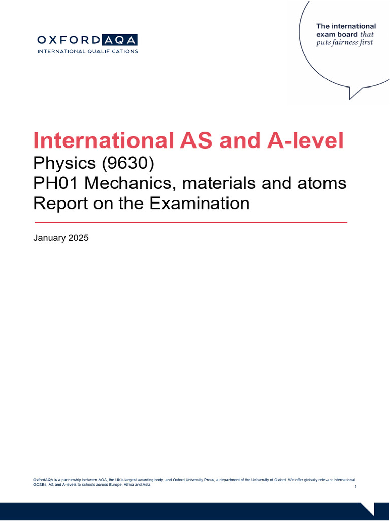OxfordAQA 9630 PH01 WRE Jan25 v1.0 | PDF | Atomic Nucleus | Momentum