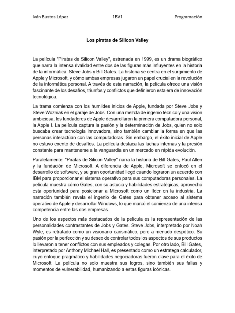 Prog1. Ensayo Ivan BL | PDF | Apple Inc. | Steve Jobs