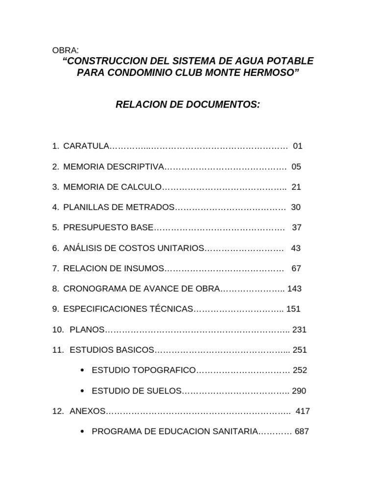 Lista de Documentos - Monte Hermoso | PDF
