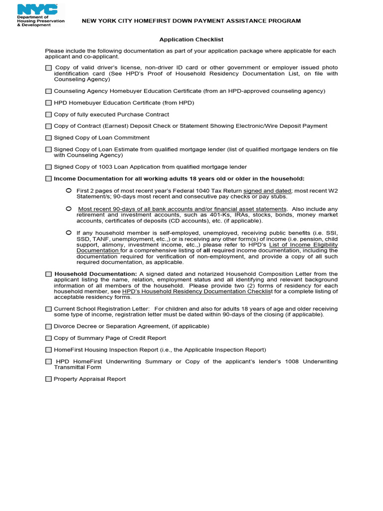 Homefirst Loan Package Checklist | PDF | Loans | Identity Document