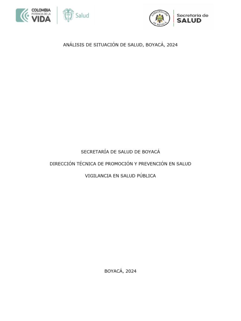 ASIS - DPTO - BOYAC Á - 2024 Ajustado | PDF | Ciencias de la Tierra