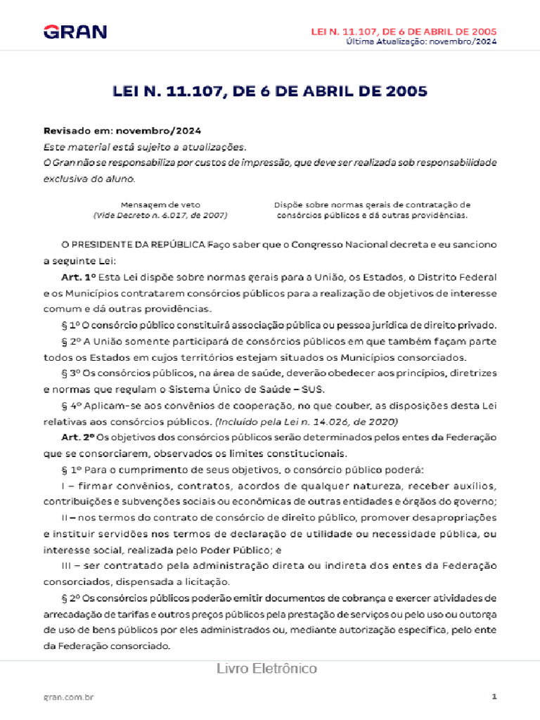 Lei 11107 | PDF