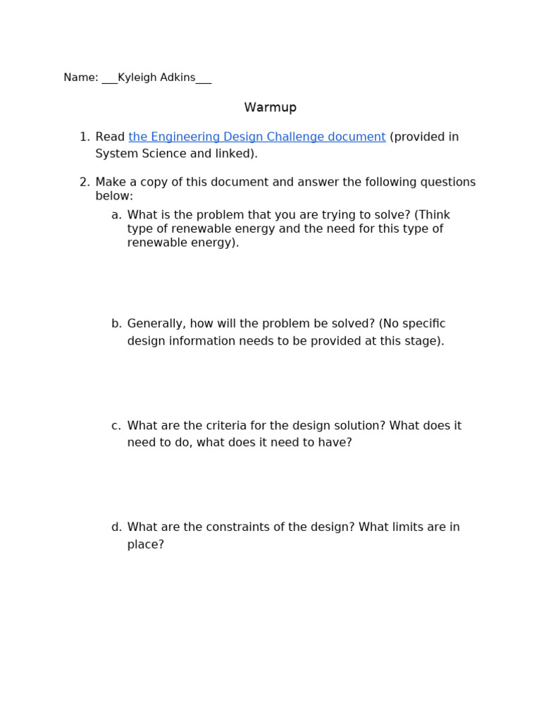 Water Wheel Design Brief for Renewable Energy | PDF
