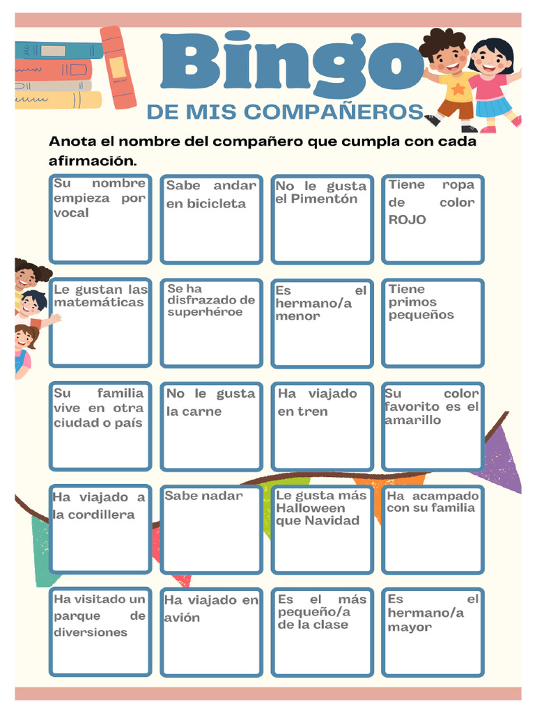 Bingo de Mis Compañeros | PDF