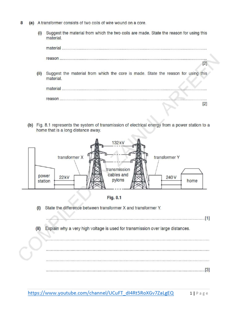 IGCSE Physics Classified Paper 4 Electricity and Magnetism by Zainul ...