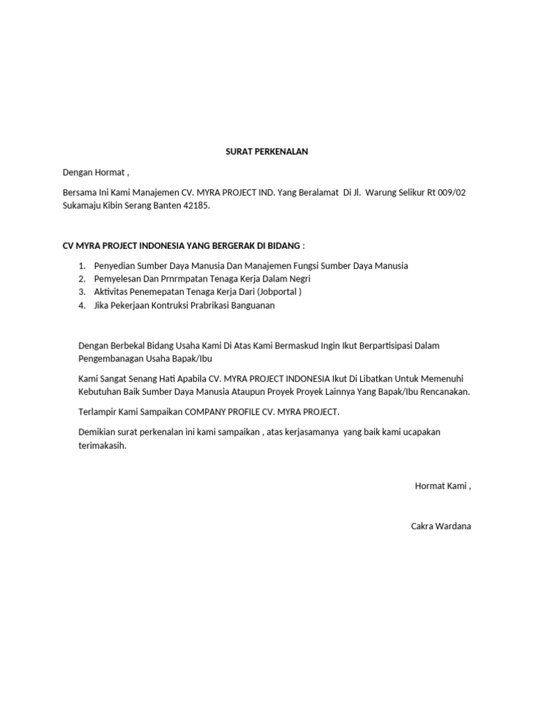 CV Myra Project | PDF