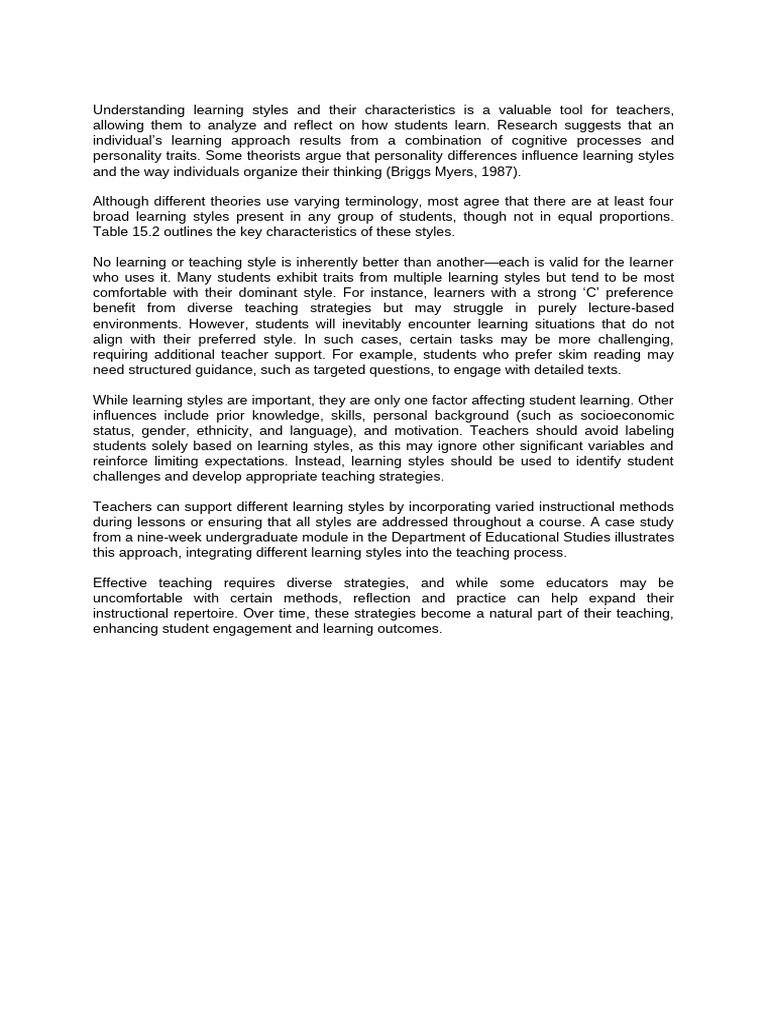 Learning style | PDF | Learning Styles | Learning