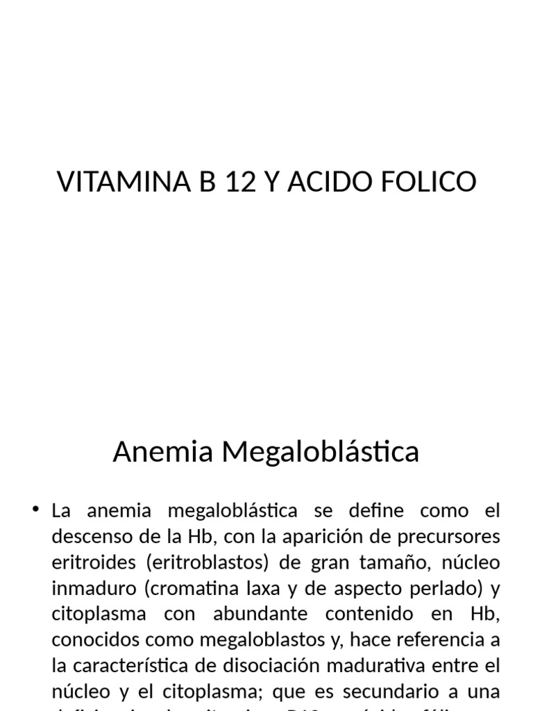 Vitamina B 12 y Acido Folico | PDF | Vitamina B12 | Metionina