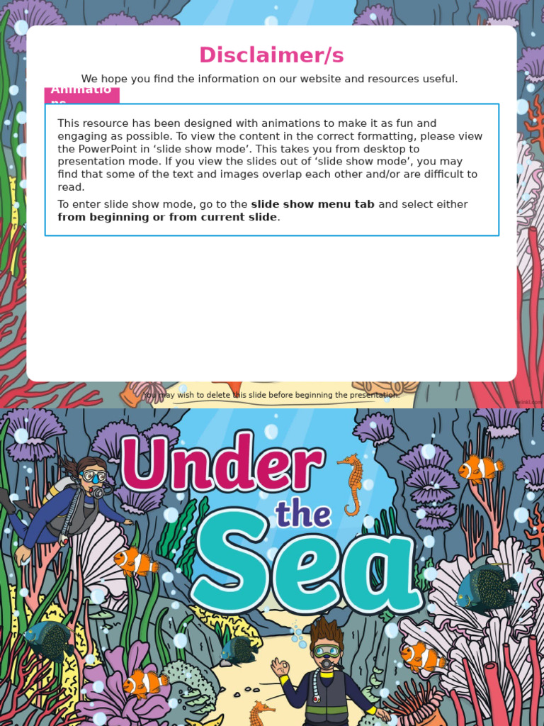 t Tp 2677897 Eyfs Under the Sea Information Powerpoint Ver 2 | PDF ...