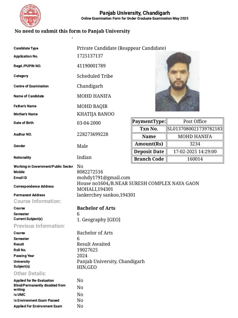 ugexam.puexam.in_StudentProfile.aspx_AppNo=j+gb1cyuTioEgDsjo4cQQw==&A ...