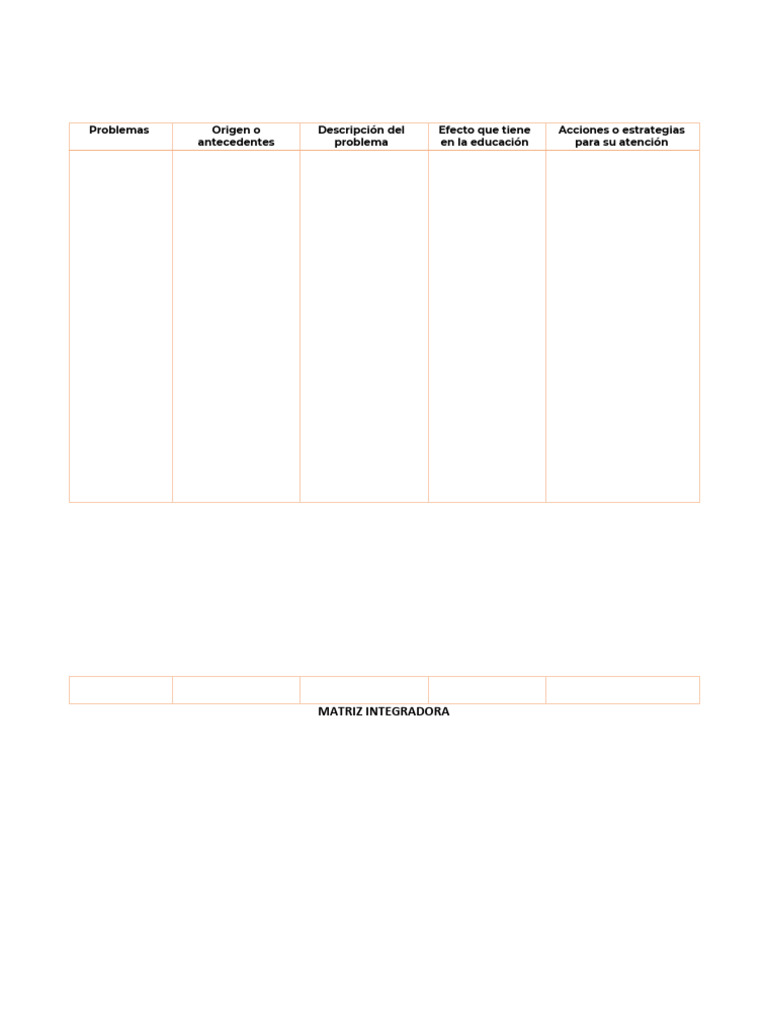 Matriz Integradora | PDF