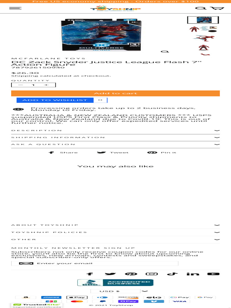 DC Zack Snyder Justice League Flash 7 Action Figure - ToyShnip | PDF