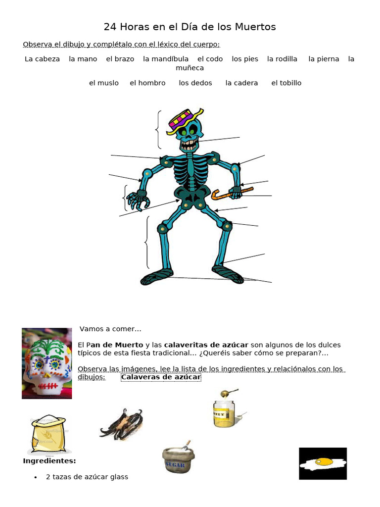 24 Horas en El Dia de Los Muertos Actividades y Juegos Dinamica Del ...