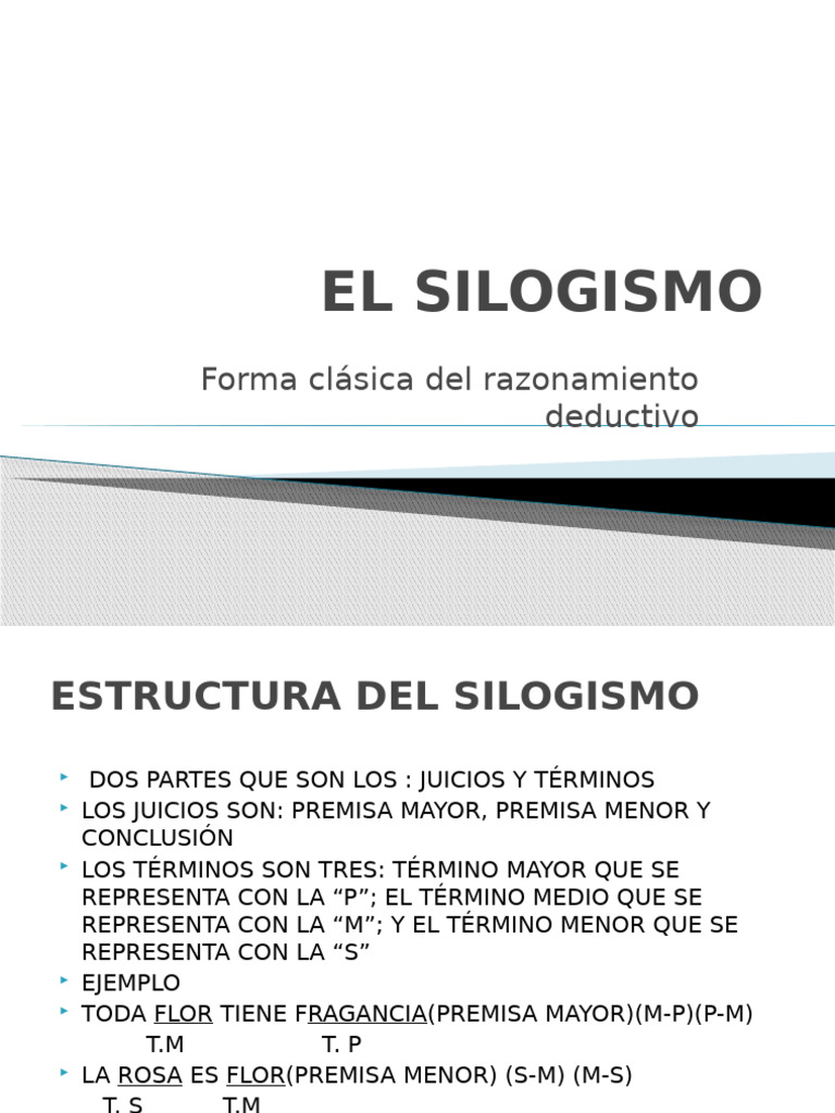 EL SILOGISMO | PDF | Lógica | Razonamiento