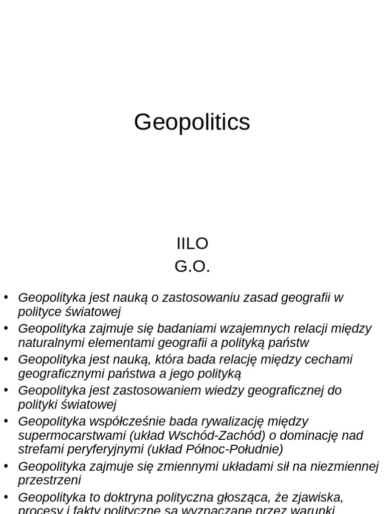 Geopolitics | PDF | Geopolitics | Eurasia