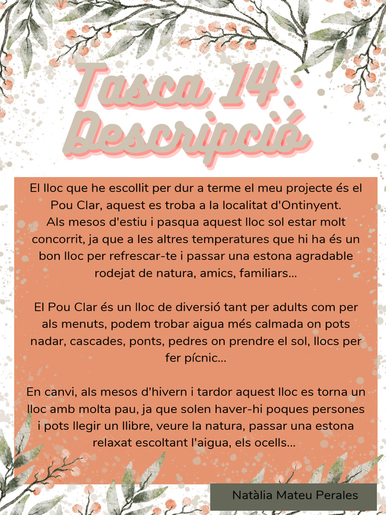 Descripció - Natàlia Mateu Perales | PDF