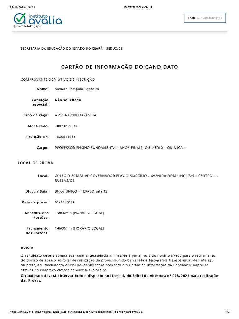 Instituto Avalia | PDF