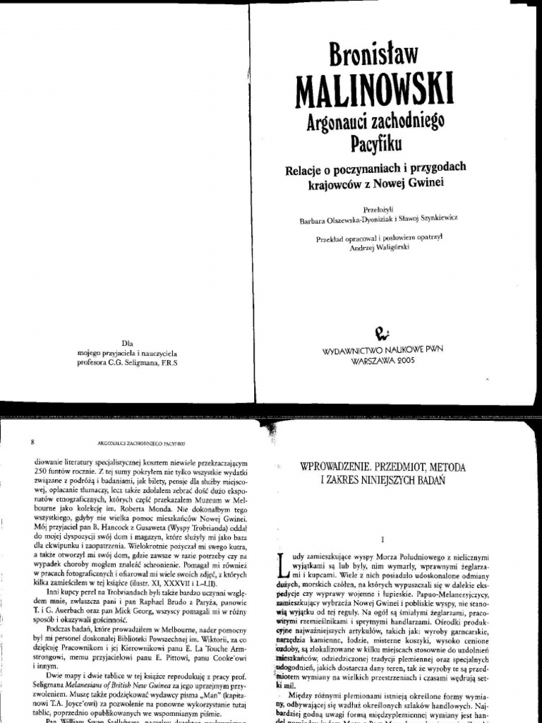 Malinowski Argonauci Zachodniego Pacyfiku | PDF