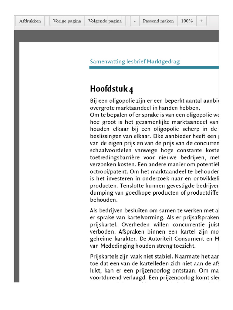 Marktgedrag h4 | PDF