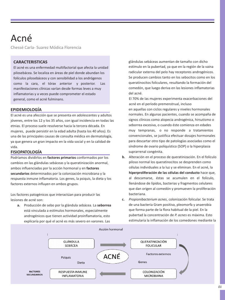 DERMATOLOGIA - Acné | PDF | Especialidades Medicas | Medicina CLINICA