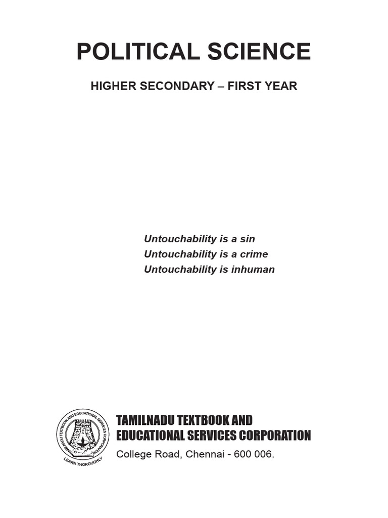Political Science Textbook for 11th Grade | PDF | Sovereignty | State ...
