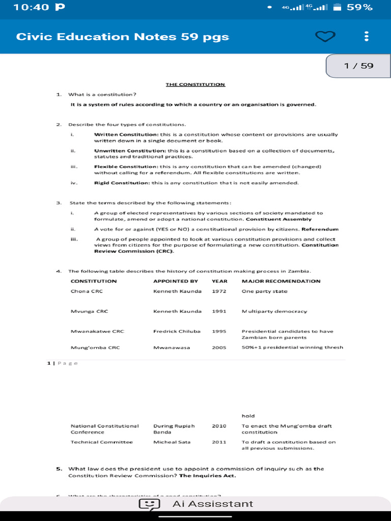 Civic Education 10-12 | PDF