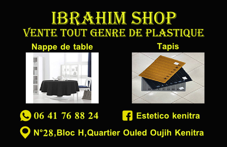 Carte de Visite Ibrahim Shop Finale | PDF