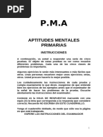 Cuadernillo y Hoja de Respuestas Pma | PDF