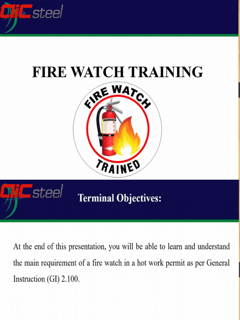17.1 Fire Watch Training Slide - 3rd Party | PDF