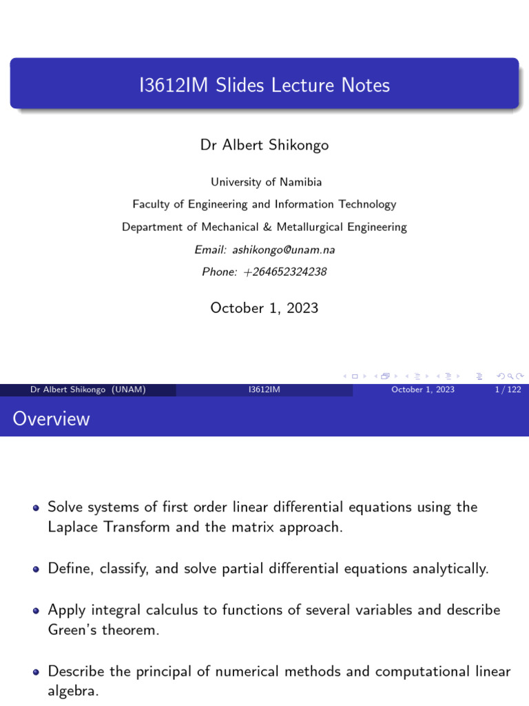 9 Slides | PDF | Differential Equations | Calculus