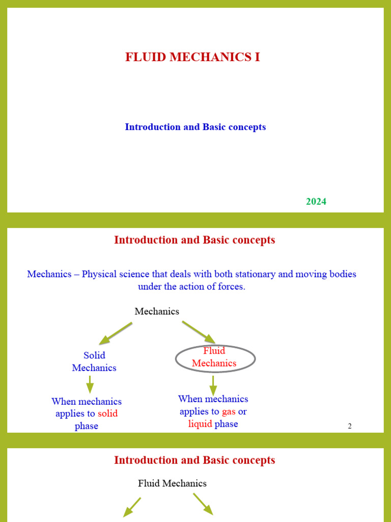 Fluid Mech. I.pptx | PDF | Fluid Dynamics | Buoyancy
