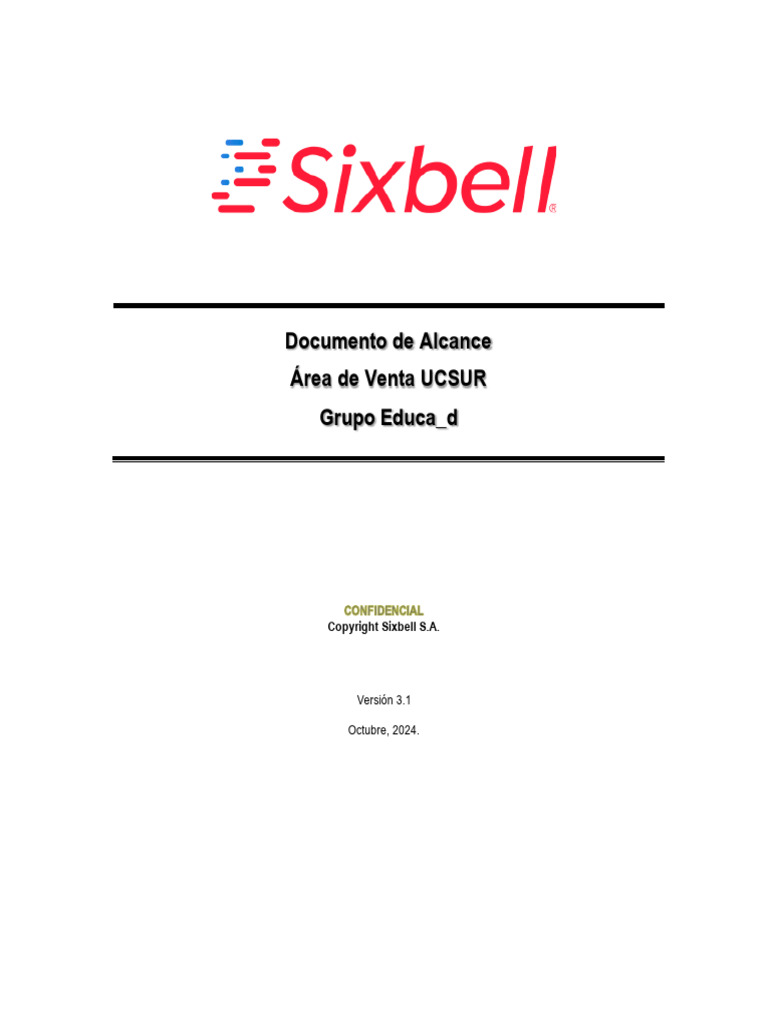 Documento de Alcance de Ventas Educa - D v3.1 | PDF | Planificación ...