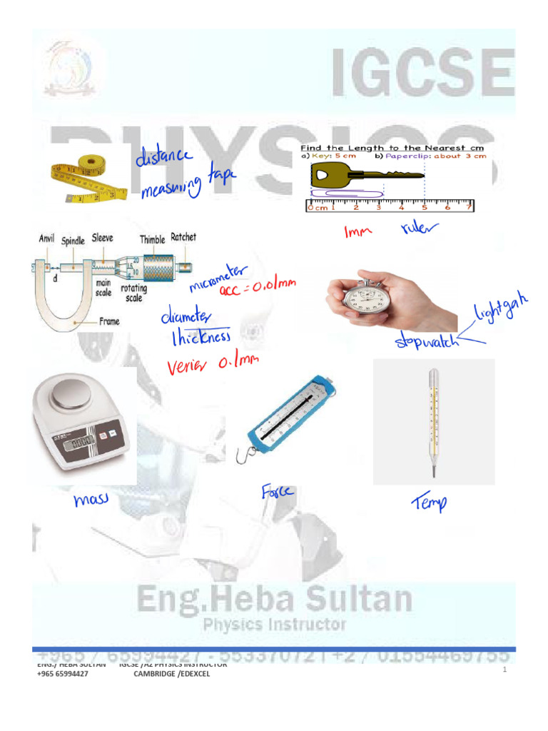 IGCSE Cambridge Paper6 Revision 2024 | PDF | Temperature | Thermometer