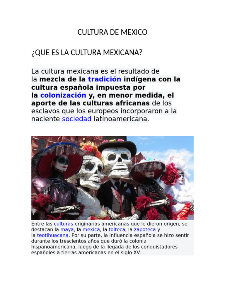 Cultura de Mexico | PDF | México | Carnaval