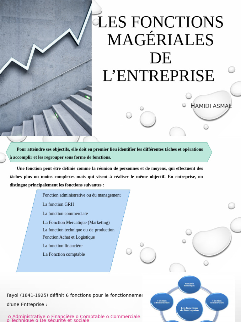 Fonctions clés de l'entreprise selon Fayol | PDF | Gestion des ...