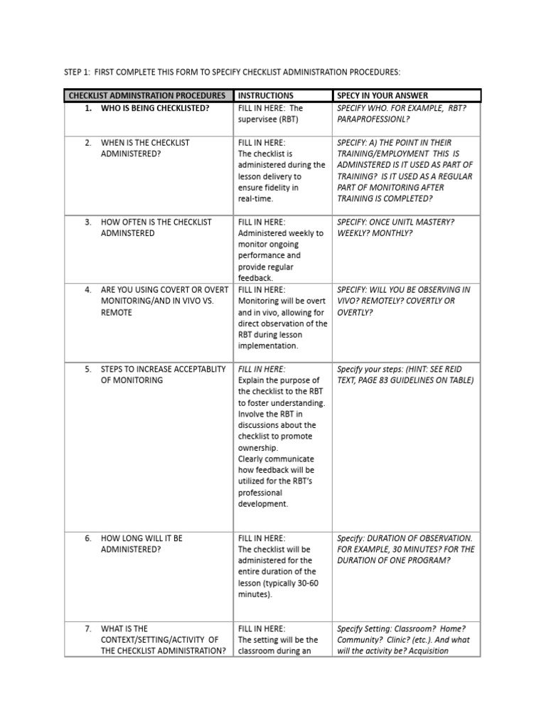 Treatment Fidelity Admin Procedures-2 | PDF