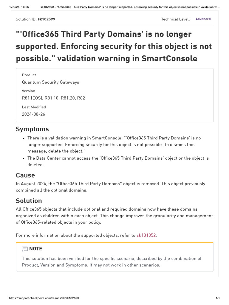 Office365 Third Party Domains Warning Fix | PDF