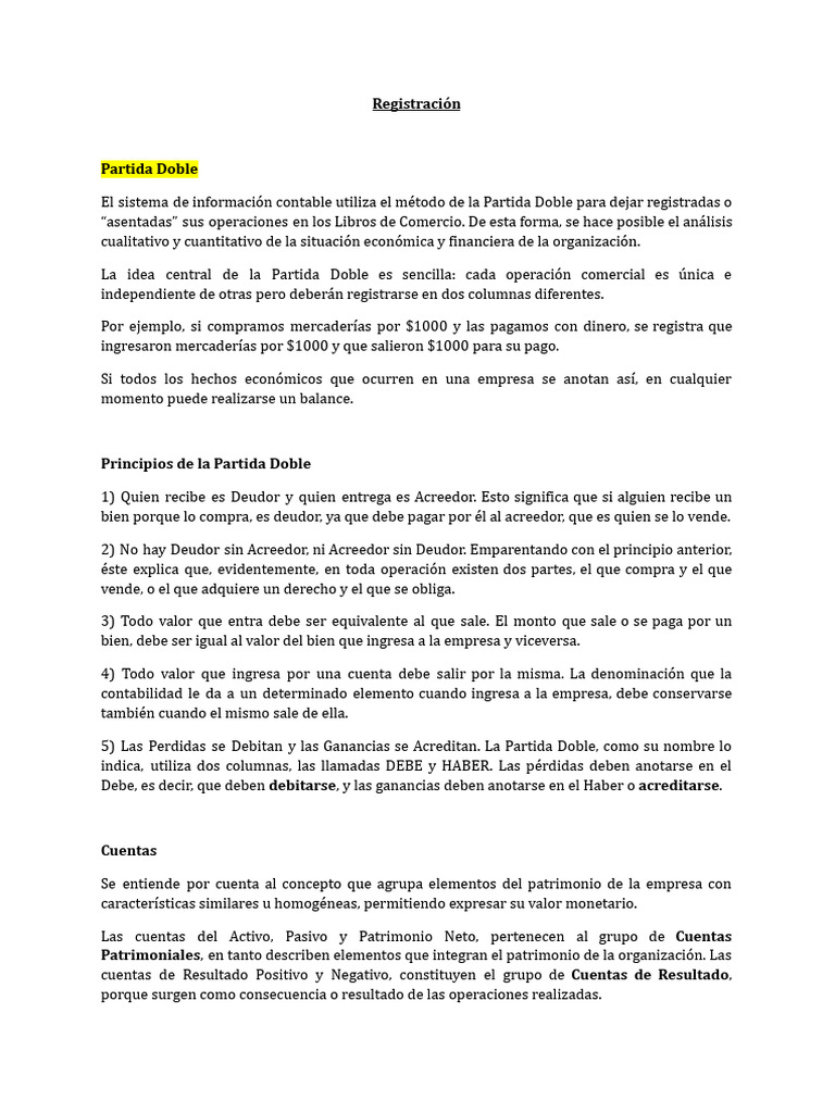 Partida Doble | PDF | Contabilidad | Economias