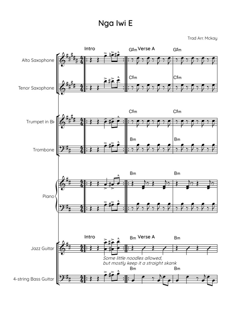Nga Iwi E - Full Score | PDF