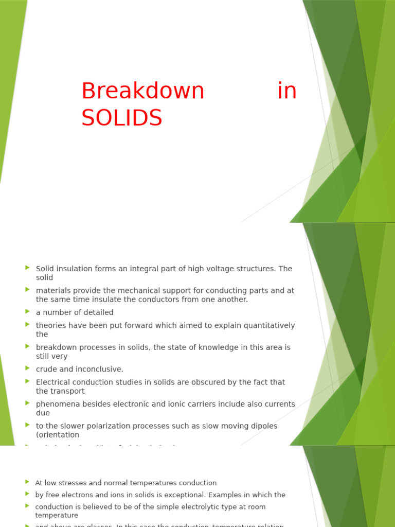 Breakdown in SOLIDS | PDF