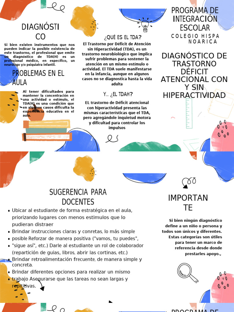 Triptico 1pie | PDF | Desorden hiperactivo y deficit de atencion ...