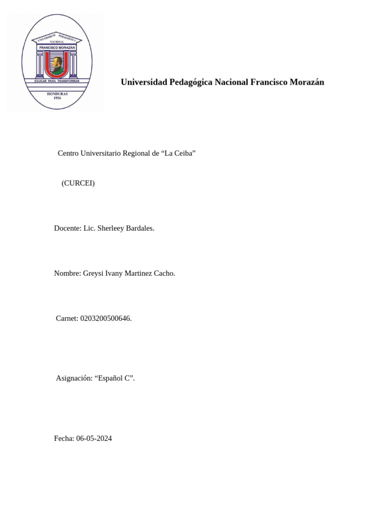 Español ,,greysi Ivany Martinez Cacho. | PDF | Dolor | Ira